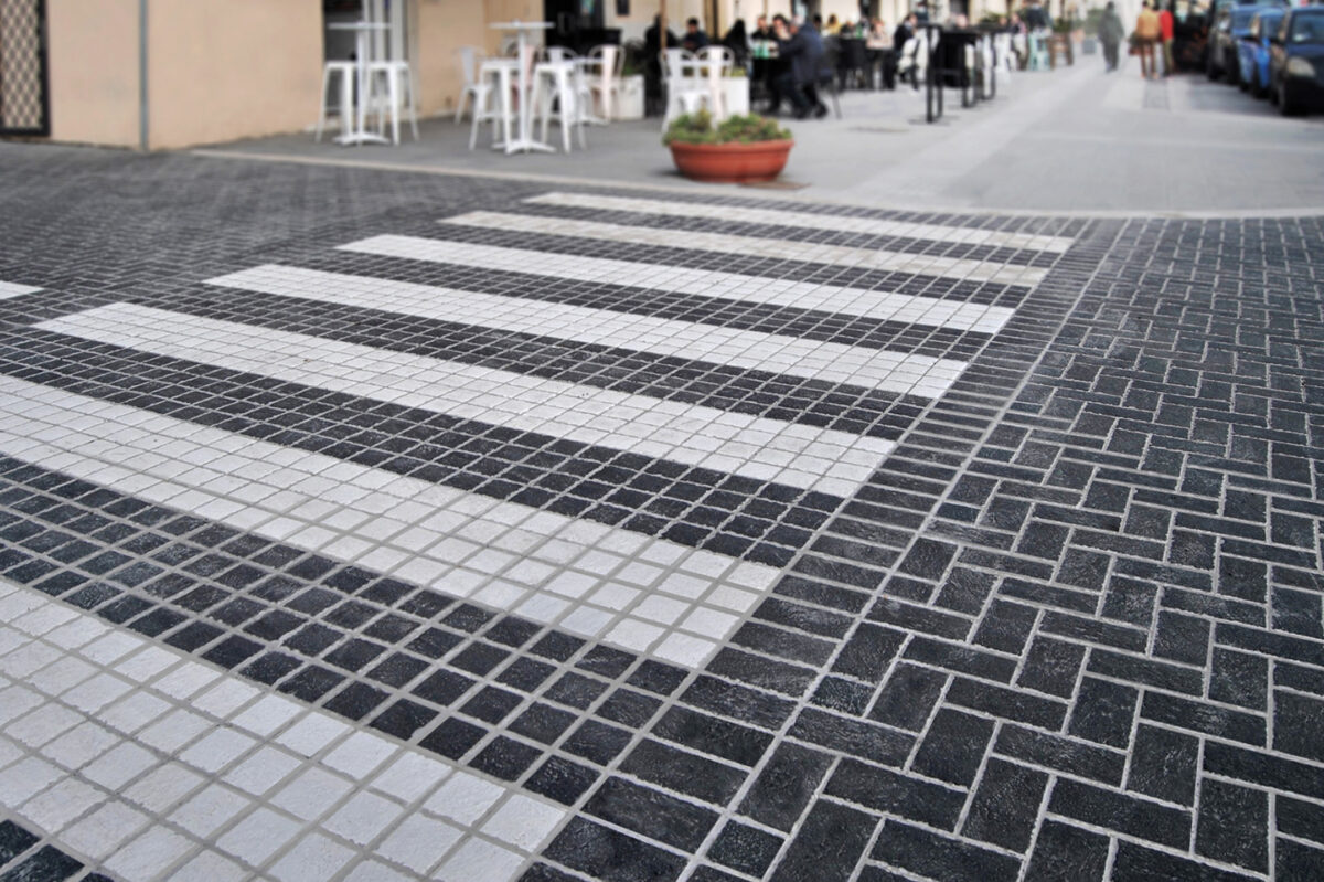 Signage Color System for road markings - Grestone ® Urban Pavings